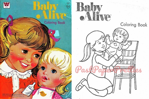 Vintage Printable Coloring Book Baby Alive Doll C. 1976 PDF - Etsy