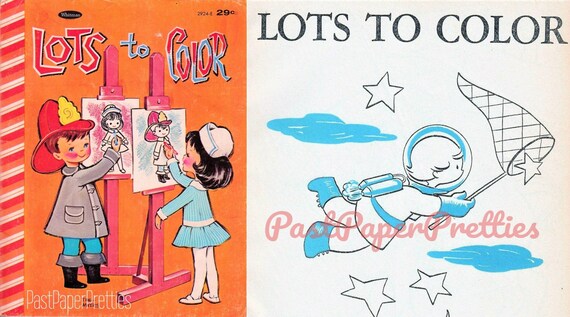 Vintage Coloring Pages Lots to Color Coloring Book C. 1963 - Etsy