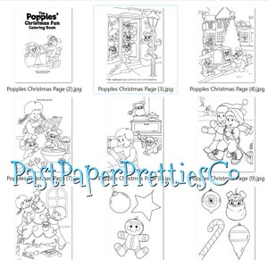 Vintage the Popples Christmas Coloring Book 1986 Printable PDF Instant ...