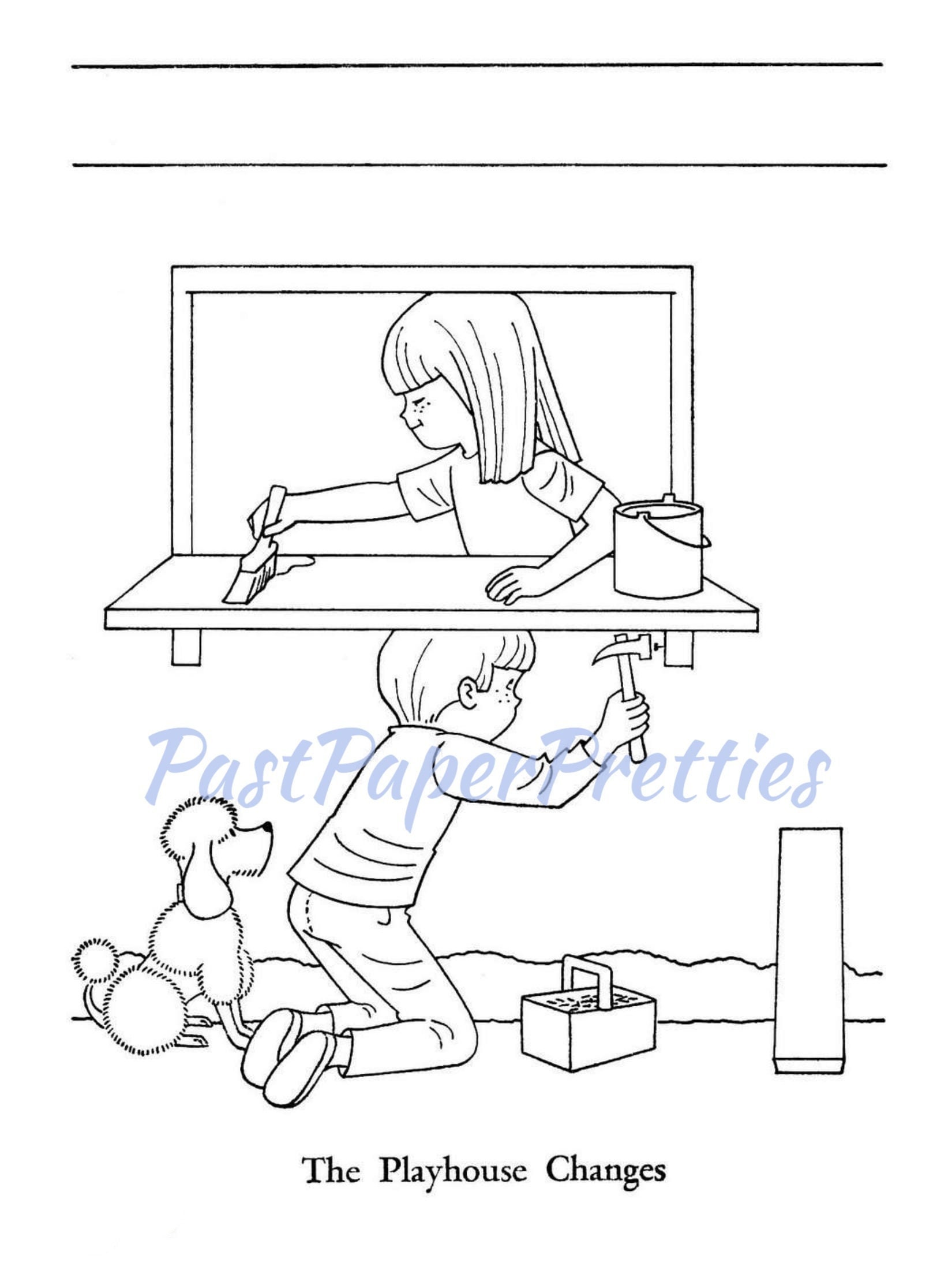 Vintage Printable Coloring Book Little Suzy Homemaker 1971 PDF Instant ...