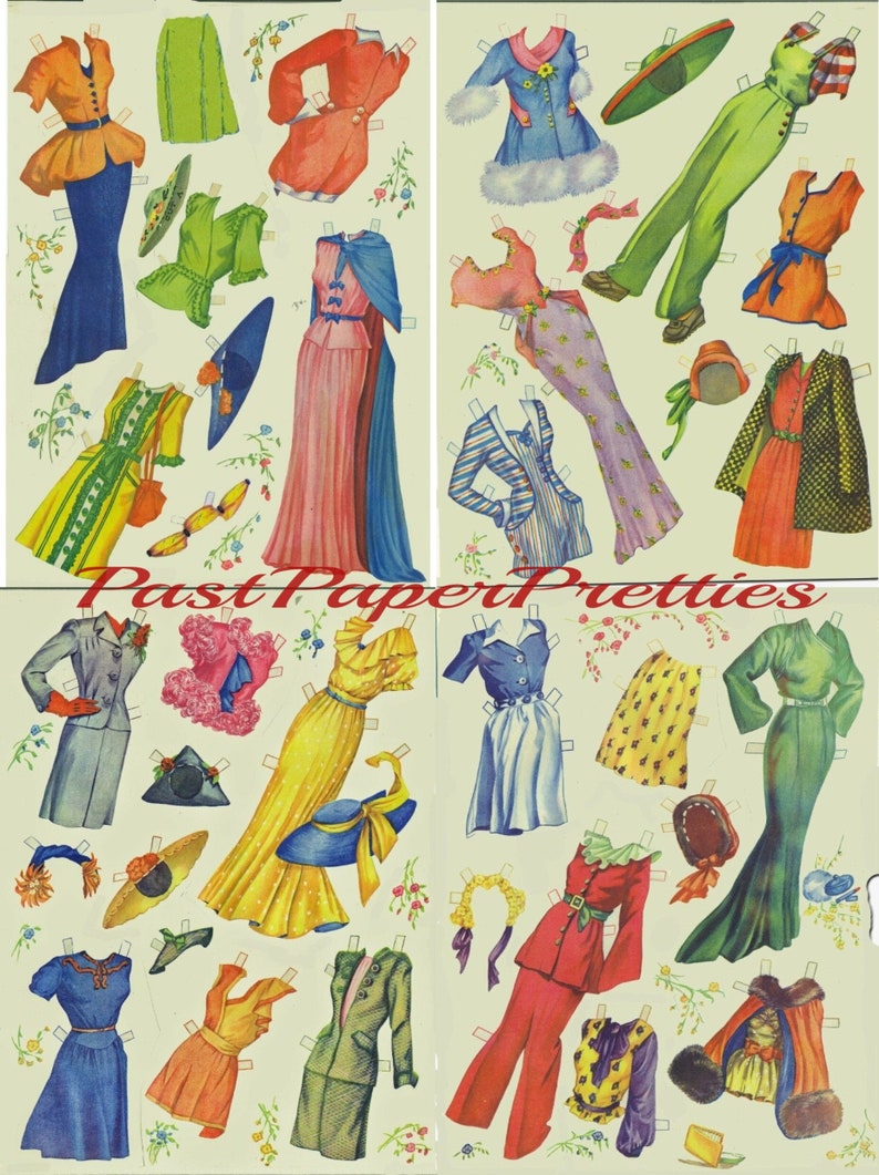 Vintage Paper Dolls Artist Models C. 1945 Printable PDF - Etsy Canada