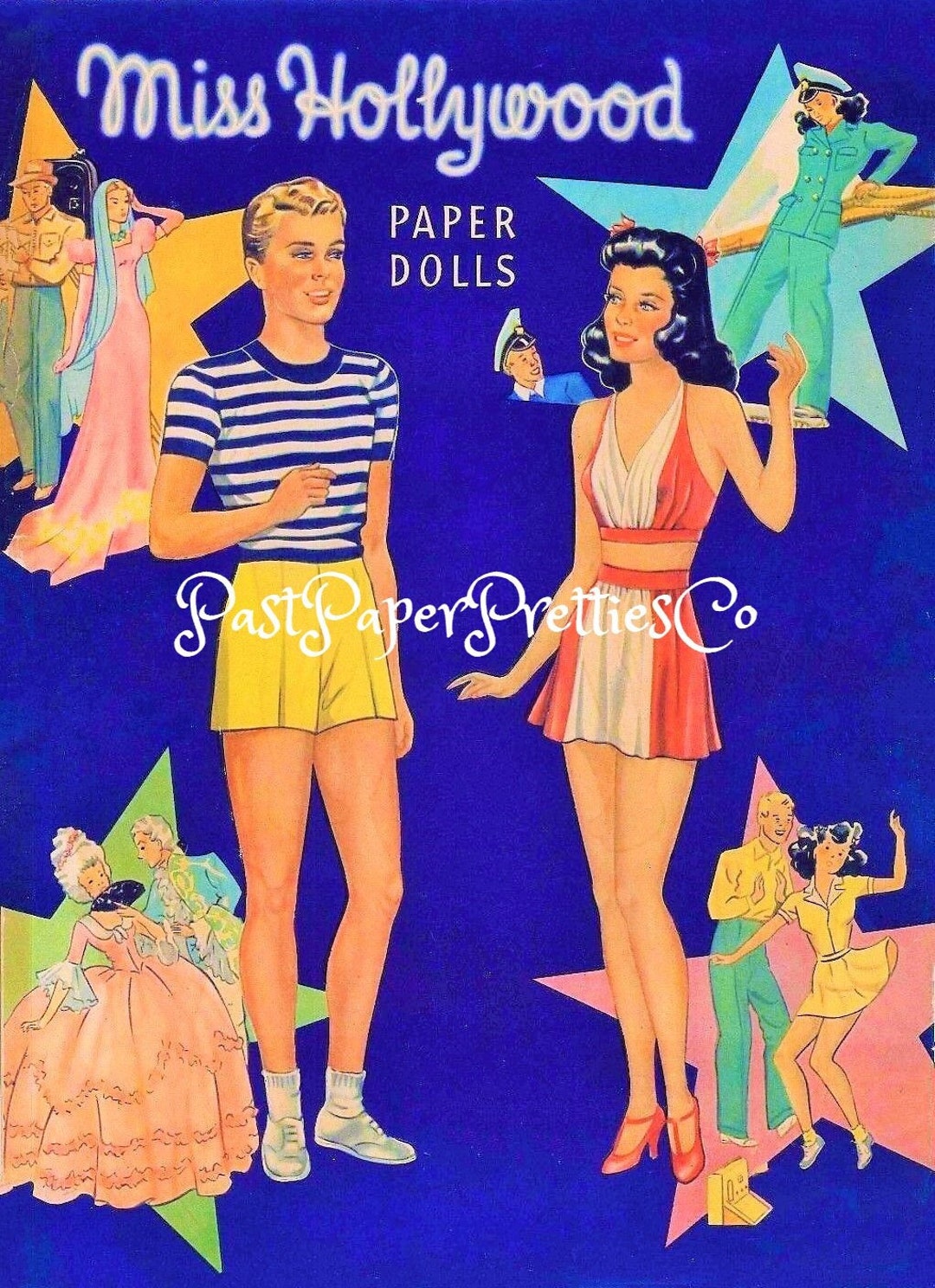 Vintage Paper Doll Miss Hollywood 1942 PDF Printable Instant Digital ...