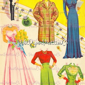 Vintage Musical Ladies Paper Dolls Hour of Charm 1943 Printable PDF ...