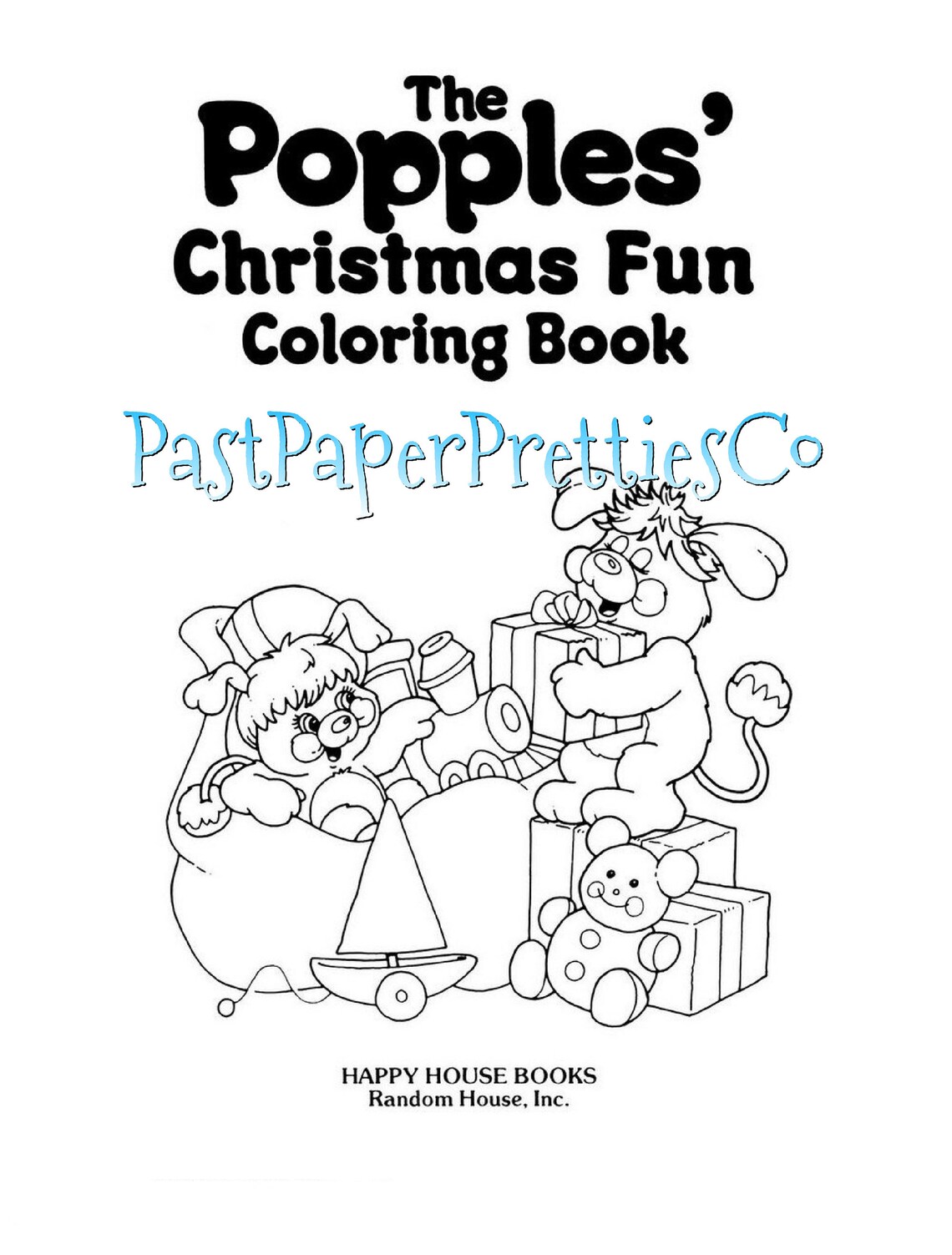 Vintage the Popples Christmas Coloring Book 1986 Printable PDF Instant ...