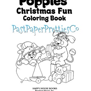 Vintage the Popples Christmas Coloring Book 1986 Printable PDF Instant ...