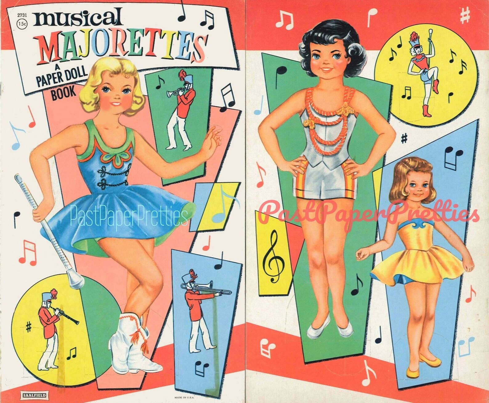 Vintage Paper Dolls Musical Majorettes C. 1957 Printable PDF - Etsy