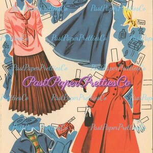 Vintage Paper Dolls the Three Cheers High School Dolls 1957 Printable ...