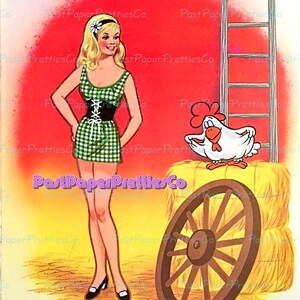 Vintage Paper Dolls Hee Haw Retro TV Show Printable PDF Instant Digital Download 1971 Funny ...