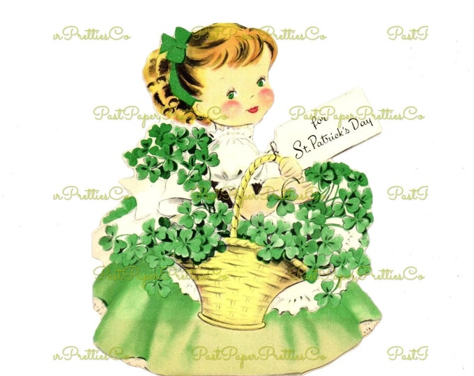 9 Vintage St. Patricks Day Card Images Pretty Little Irish Lassies ...