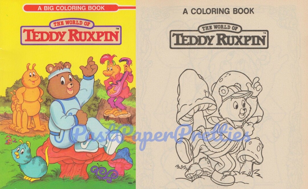 Vintage Printable Coloring Book the World of Teddy Ruxpin PDF Instant ...