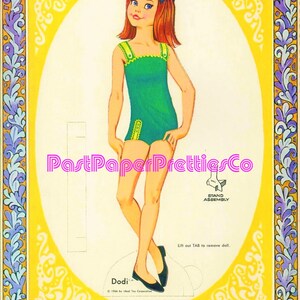 Vintage Paper Dolls Dodi Peppers Friend C. 1966 Printable PDF Instant ...