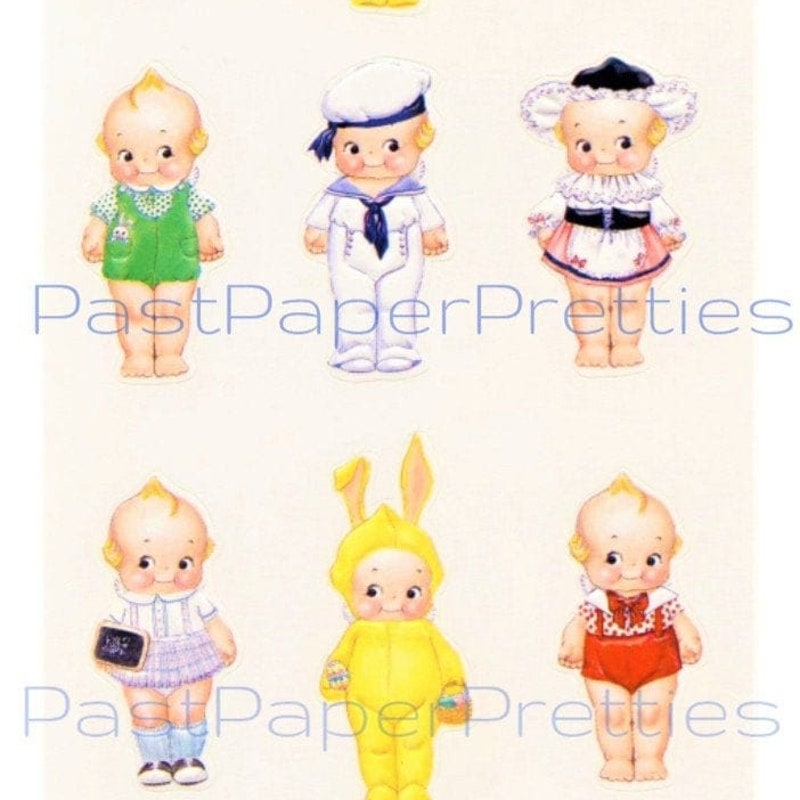 Cat Kewpie Baby Sticker - Etsy