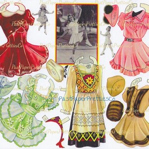 Vintage Paper Dolls Sonja Henie Ice Skating Star 1939 Printable PDF ...