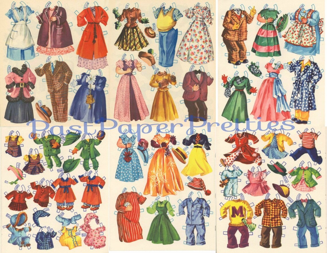 Vintage Paper Dolls the Little Family and Their Little House - Etsy