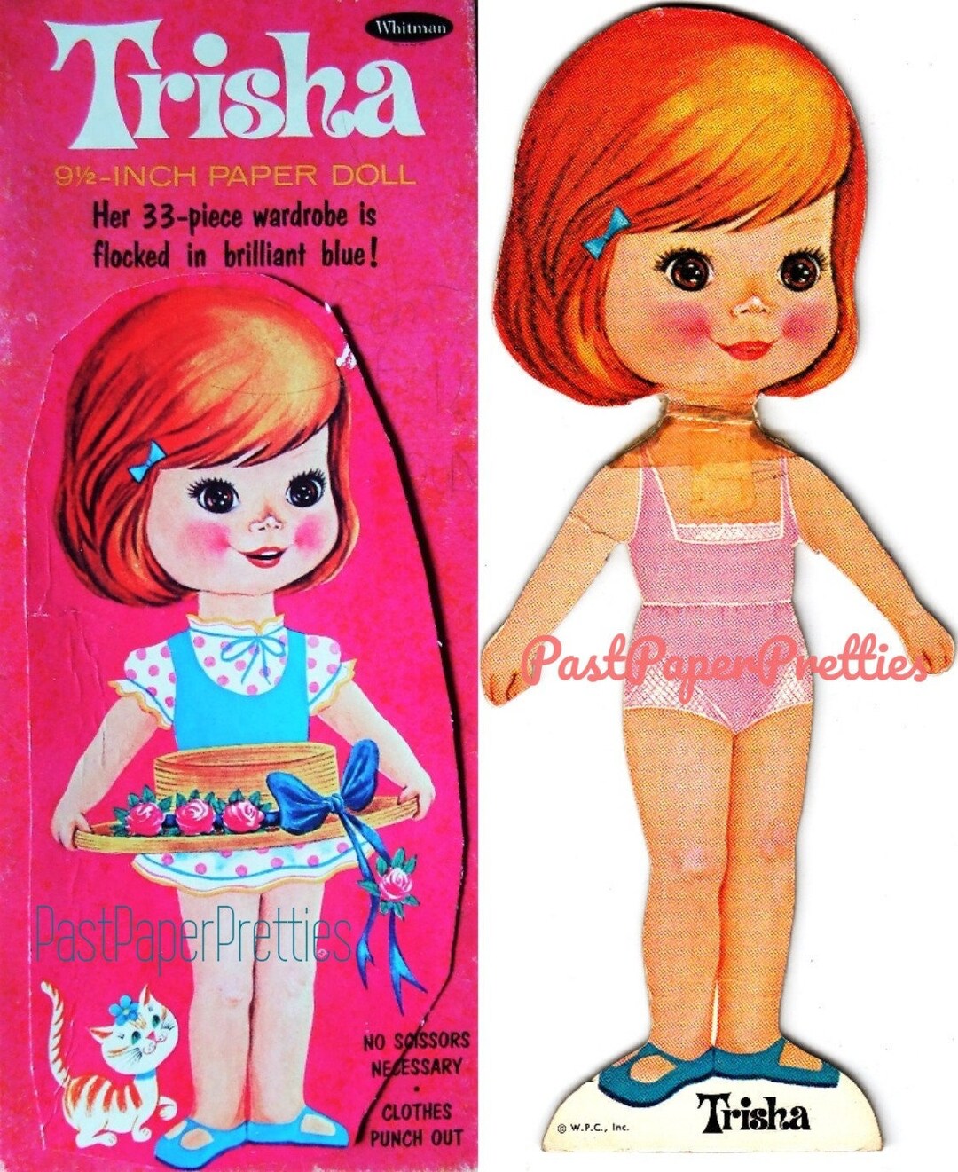 Vintage Paper Dolls Trisha C. 1968 Pretty Redhaired Doll Printable PDF ...
