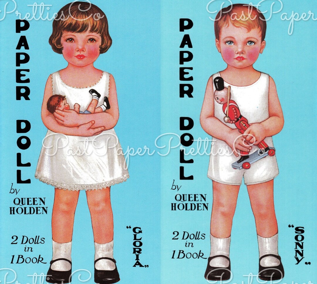 Vintage Printable Paper Dolls Gloria and Sonny C. 1942 - Etsy