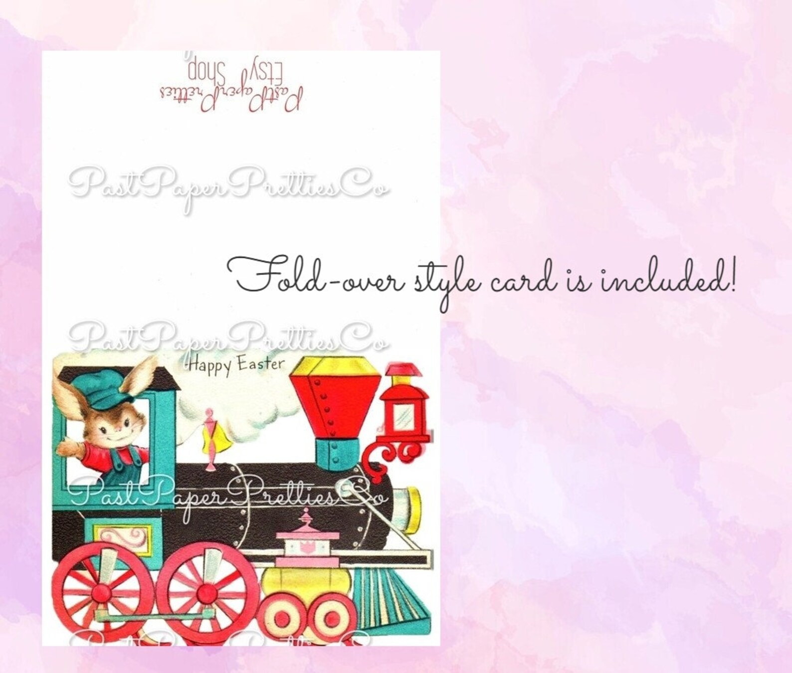 Vintage Printable Easter Bunny Express Choo Choo Train Card Image C ...