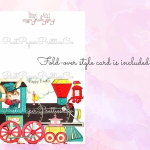 Vintage Printable Easter Bunny Express Choo Choo Train Card Image C ...