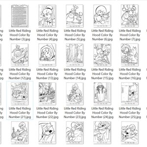 Vintage Printable Classic Little Red Riding Hood Story Coloring Book ...