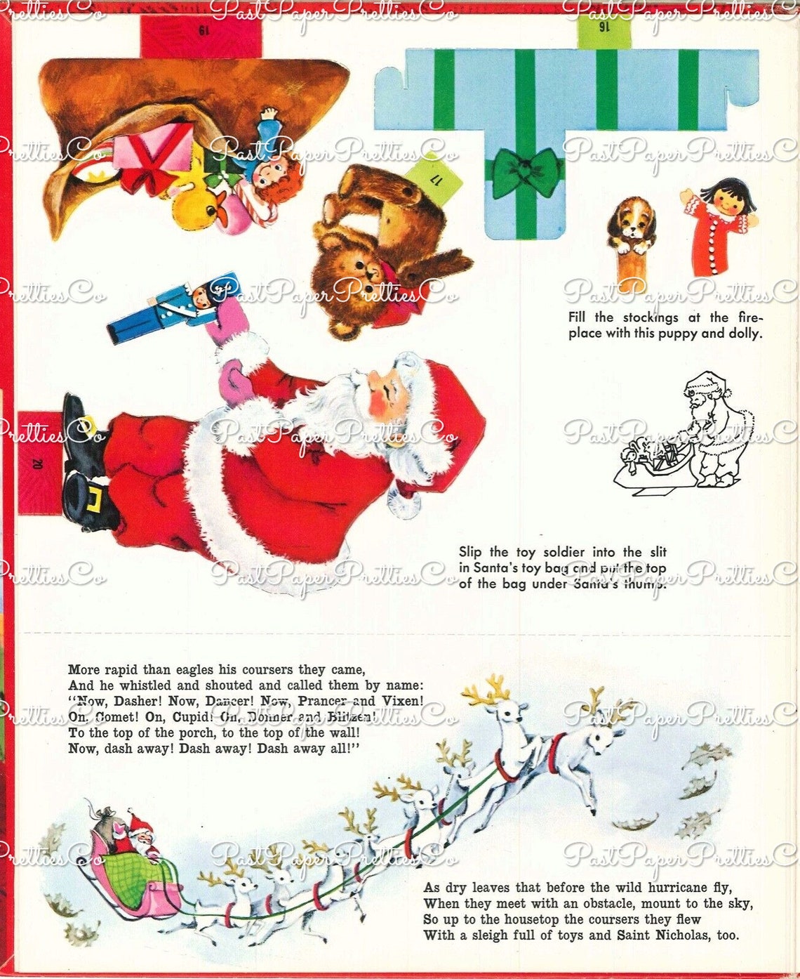Vintage Printable the Night Before Christmas Cut Out & - Etsy