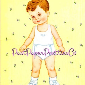 Vintage Paper Dolls Baby Album 1961 Cute Babies Toddlers Toys Clothing ...