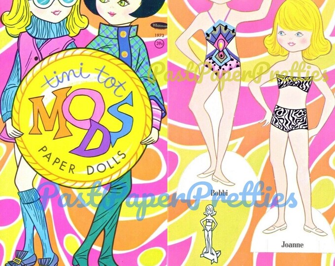 Vintage Paper Dolls Tini Tot Mods C. 1969 Printable PDF - Etsy