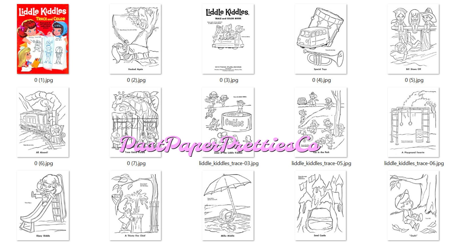 Vintage Printable Coloring Book Liddle Kiddles Trace N Color 1967 PDF ...