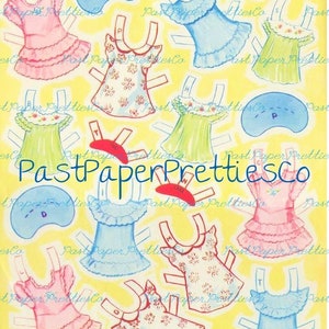 Vintage Triplet Paper Dolls Cute Sibling Girls Cut-outs 1947 PDF ...
