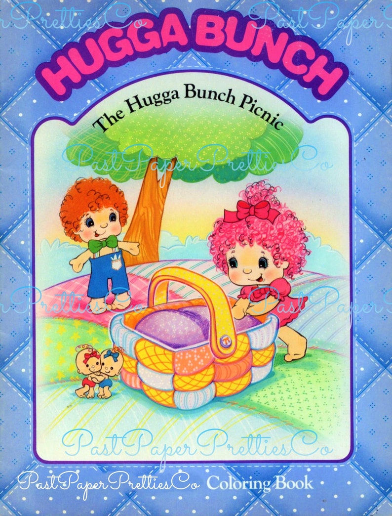Vintage Printable Coloring Book the Hugga Bunch Picnic 1985 - Etsy