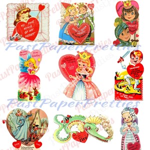 27 Vintage Fairytale Fantasy Valentine Cards Images King Queen Prince ...