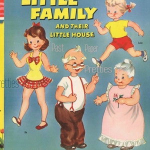 Vintage Paper Dolls the Little Family and Their Little House C. 1949 ...