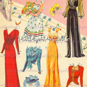 Vintage Musical Ladies Paper Dolls Hour of Charm 1943 Printable PDF ...