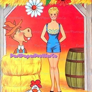 Vintage Paper Dolls Hee Haw Retro TV Show Printable PDF Instant Digital Download 1971 Funny ...