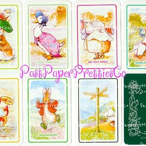 Vintage Retro Peter Rabbit Rummy Playing Card Images Collage Sheets ...