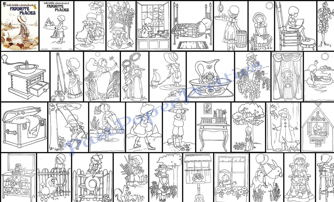 Vintage Printable Holly Hobbie Coloring Book of Favorite | Etsy