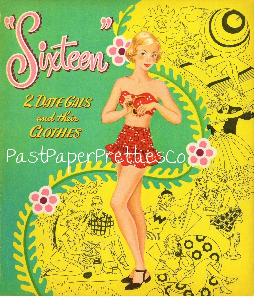 Vintage Paper Dolls Sixteen 2 Date Gals and Their Clothes 1943 PDF ...