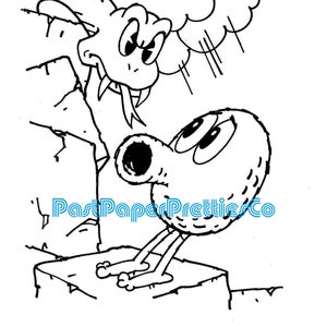 Vintage Qbert Coloring Book Printable Q*bert and His Friends Retro 80s ...