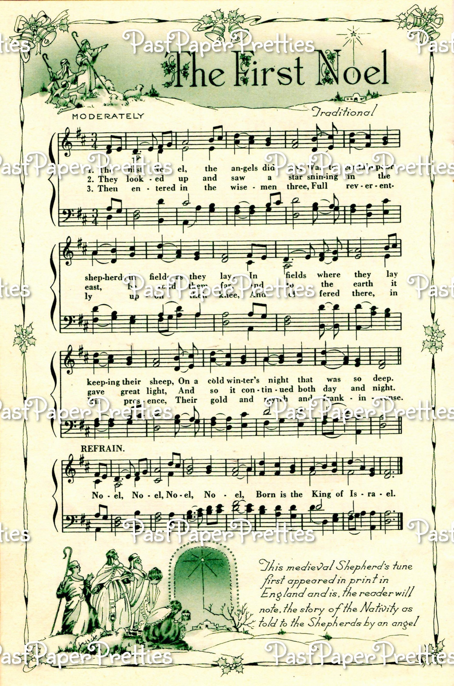 Vintage Printable Classic Christmas Carols Sheet Music 11 Old - Etsy