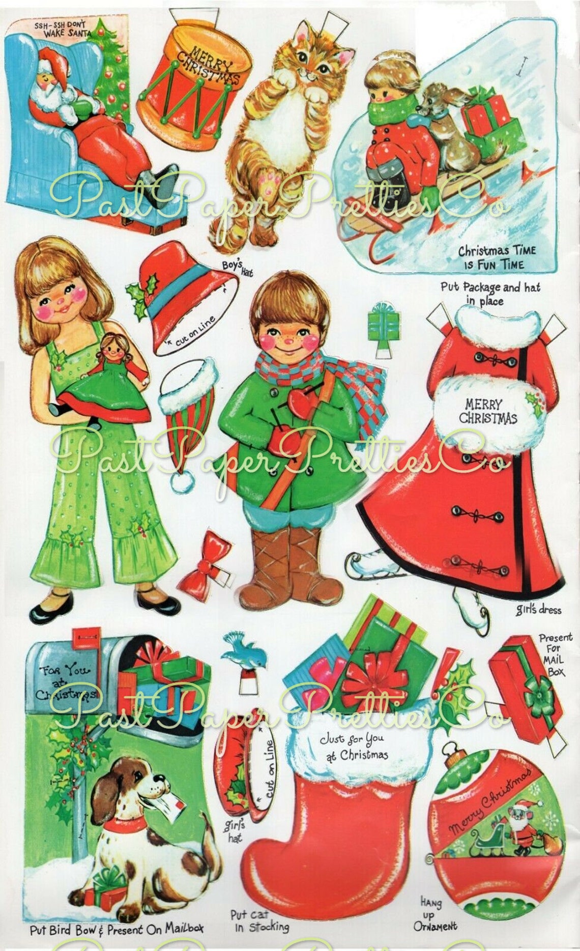 Vintage Christmas Playbook Printable Paper Activity Book C. - Etsy