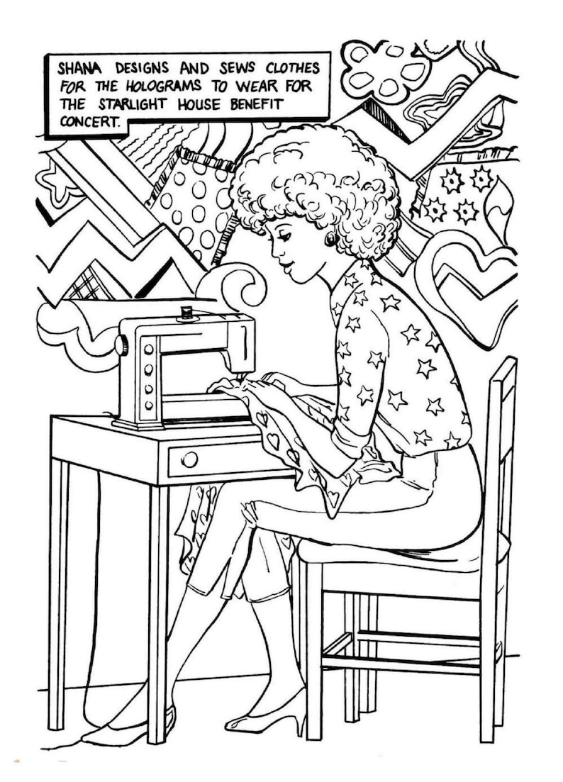 Vintage Jem and the Holograms Coloring Book 1986 Printable PDF Instant ...