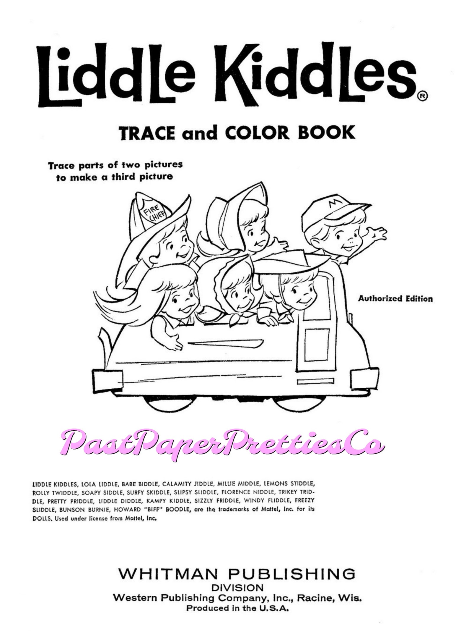 Vintage Printable Coloring Book Liddle Kiddles Trace N Color 1967 PDF ...