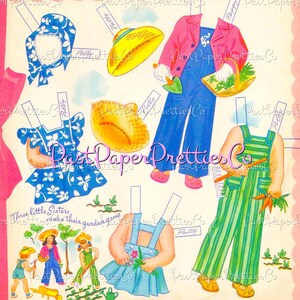 Vintage Paper Dolls Three Little Sisters Statuette Dolls 1943 PDF ...