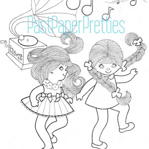 Vintage Printable Flatsy Dolls to Color Coloring Book Pages C. 1970 PDF ...