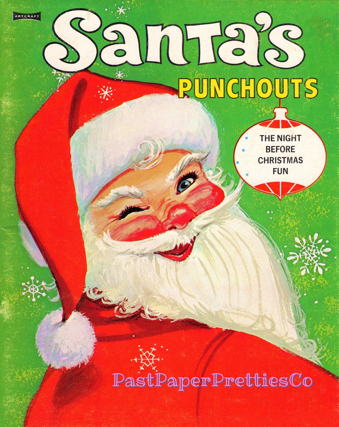 Vintage Printable Christmas Santa's Punch Outs Paper Craft Activity ...