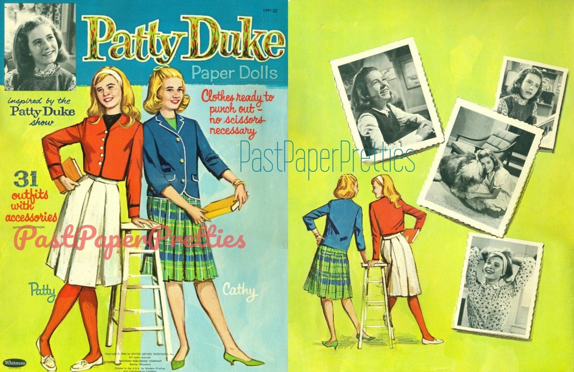 Vintage Movie Star Paper Dolls Patty Duke C. 1964 Printable | Etsy