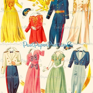 Vintage Paper Dolls Army Nurse and Doctor 1943 WWII Printable PDF ...