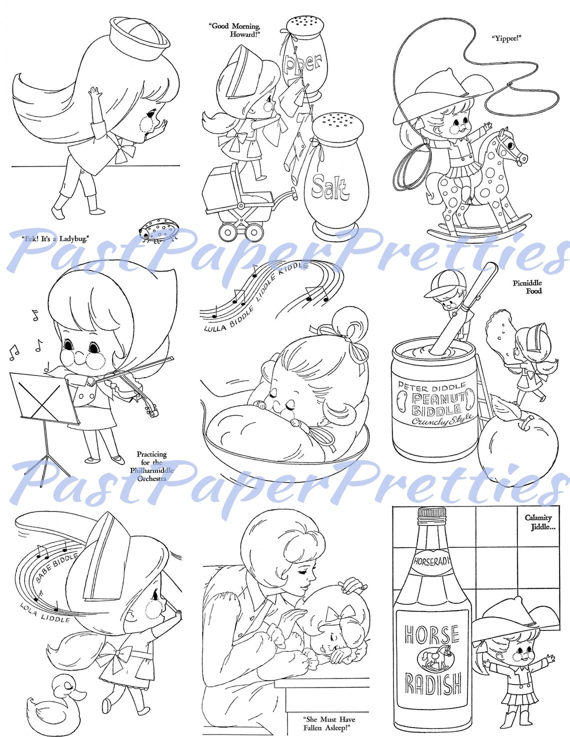 Vintage Printable Coloring Book Liddle Kiddles C. 1966 PDF - Etsy