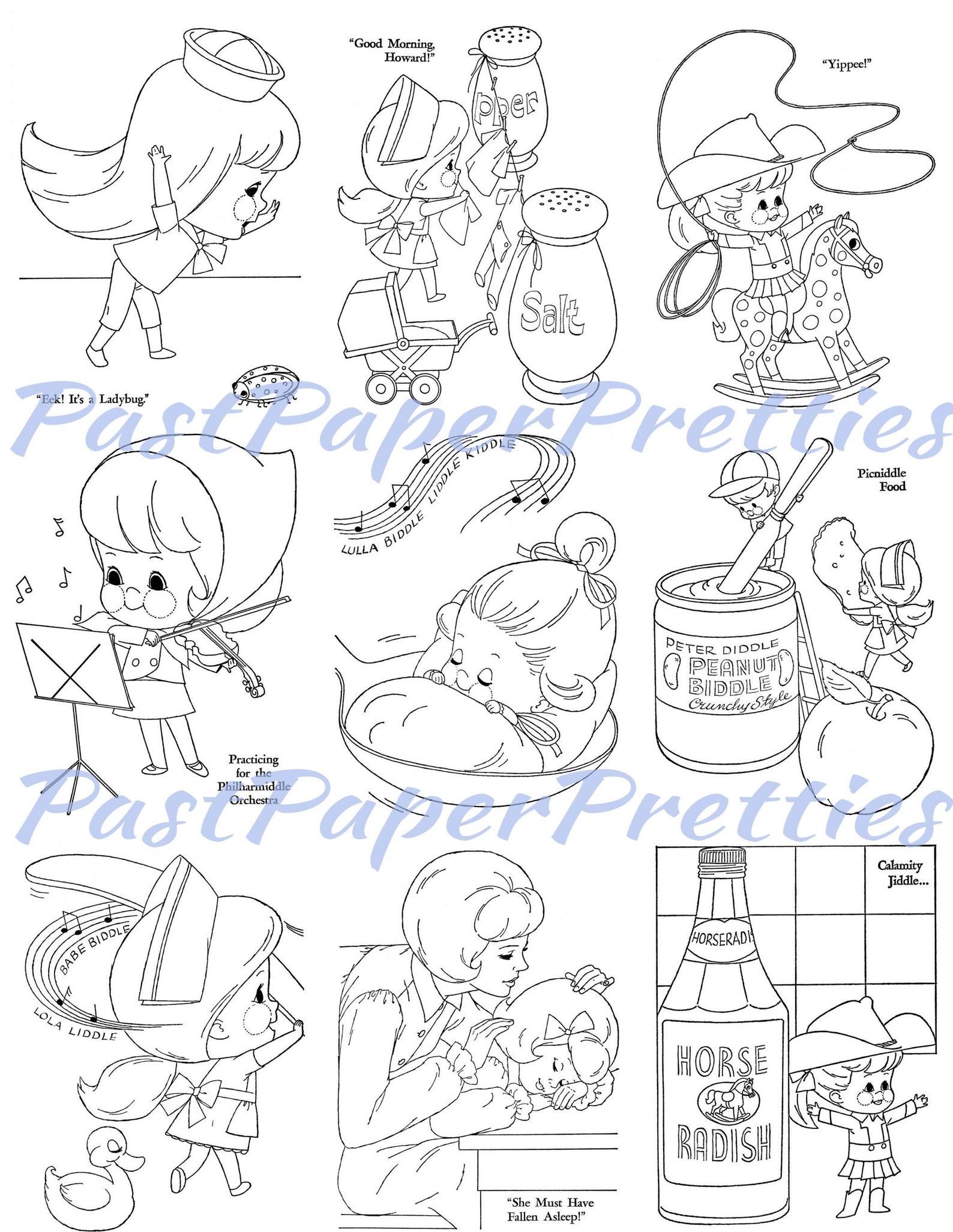 Vintage Printable Coloring Book Liddle Kiddles C. 1966 PDF - Etsy