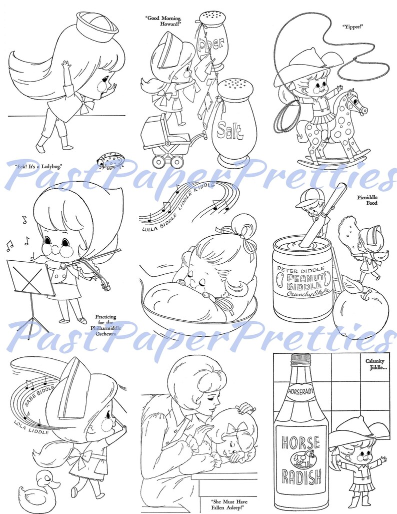 Vintage Printable Coloring Book Liddle Kiddles C. 1966 PDF - Etsy
