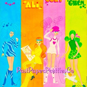 Vintage Paper Dolls Fashion Flatsy Retro 1971 Printable PDF Instant ...